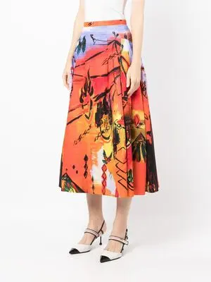 Shiatzy Chen A-line Skirt - Multicolour