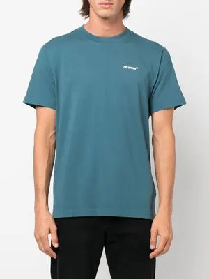 Off-White Chain-link Arrows-print T-shirt - Blue