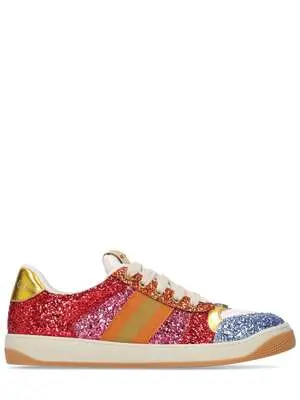 Gucci 20mm Screener Glittered Sneakers Multicolor