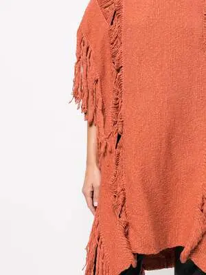 Voz Fringe-detail Long Top - Orange