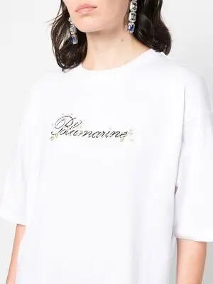 Blumarine Embroidered Logo T-shirt