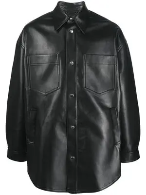 Nanushka Martin Leather Overshirt