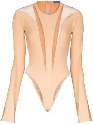 Mugler Paneled Bodysuits