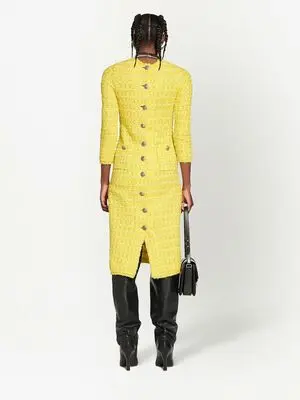 Balenciaga Woven Midi Pencil Dress