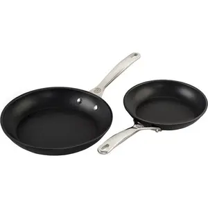 LE CREUSET Set Of 2 Toughened Nonstick Pro Fry Pans - Black