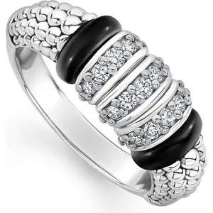 Lagos Black Caviar Diamond Ring