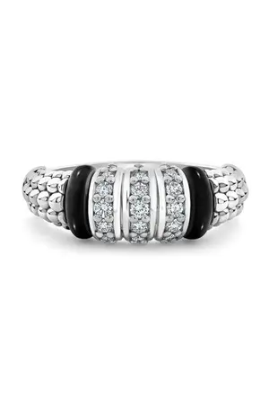 Lagos Black Caviar Diamond Ring
