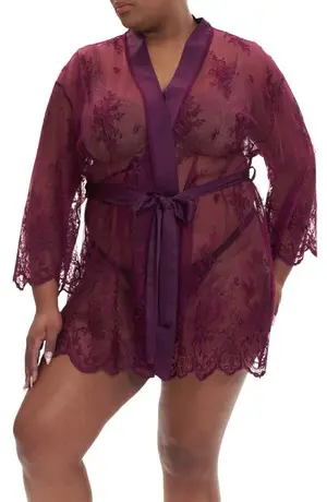 Rya Collection Darling Lace Wrap Eggplant