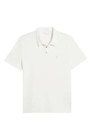 John Varvatos Victor Solid Slub Cotton Polo - Salt