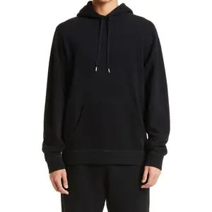 Sunspel Cotton French Terry Hoodie - Black