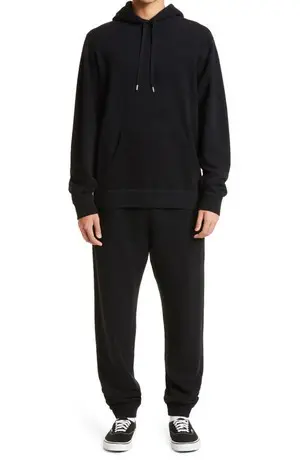 Sunspel Cotton French Terry Hoodie - Black