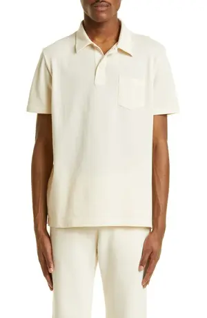 Sunspel Riviera Cotton Polo Undyed