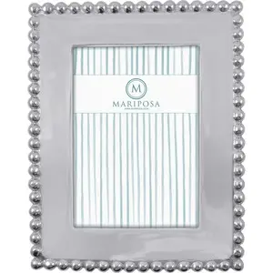 MARIPOSA Pearled Trim Picture Frame - Silver
