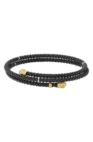 Lagos Black Caviar Coil Bracelet - Gold