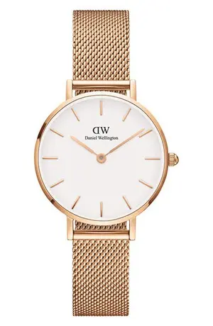 DANIEL WELLINGTON Classic Petite Mesh Strap Watch - Black/rose Gold