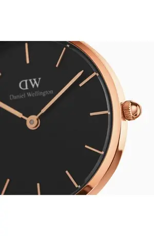 DANIEL WELLINGTON Classic Petite Mesh Strap Watch - Black/white/rose Gold