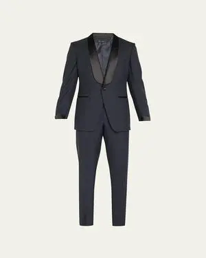 TOM FORD O'connor Shawl Wool Tuxedo - Navy Solid