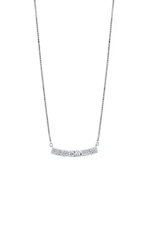 Bony Levy 18k Gold Diamond Bar Pendant Necklace - 18k White Gold