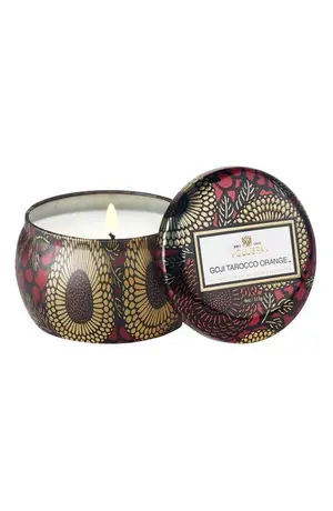 Voluspa Japonica Mini Tin Candle - Goji Tarocco Orange