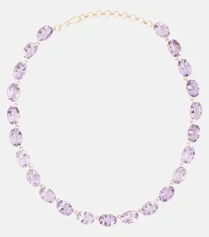 Ileana Makri 18kt And 14kt Gold Necklace With Amethyst - Purple