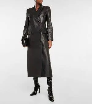 Magda Butrym Double-breasted Leather Coat