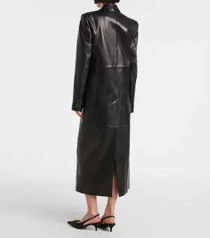 Magda Butrym Double-breasted Leather Coat