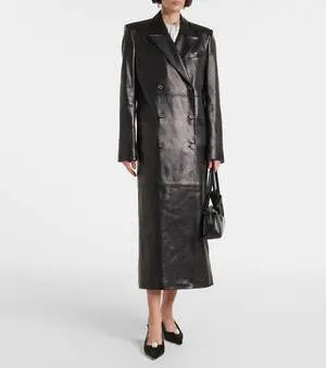 Magda Butrym Double-breasted Leather Coat