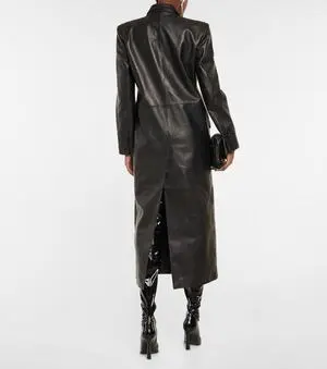 Magda Butrym Double-breasted Leather Coat