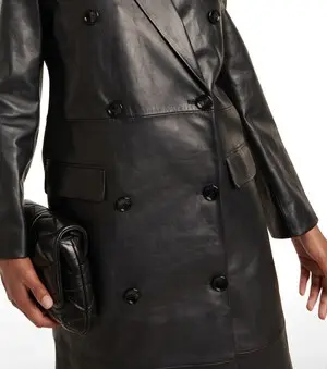Magda Butrym Double-breasted Leather Coat