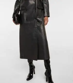 Magda Butrym Double-breasted Leather Coat