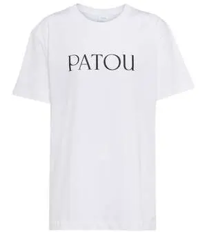 PATOU Logo Cotton Jersey T-shirt - White