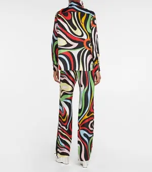 Emilio Pucci Marmo Silk Satin Shirt