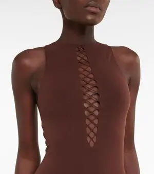 Alaïa Cutout Halterneck Swimsuit