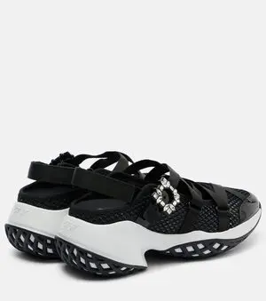 ROGER VIVIER Viv' Run Embellished Sneakers - Black