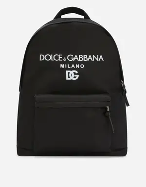 Dolce & Gabbana Nylon Backpack With Milano Print - Black