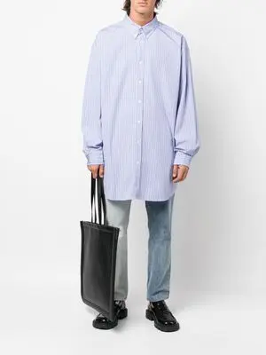 MAISON MARGIELA Organic-cotton Oxford Shirt - Blue
