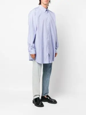 MAISON MARGIELA Organic-cotton Oxford Shirt - Blue