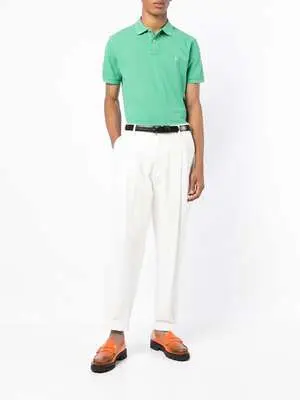 Polo Ralph Lauren Embroidered-logo Short-sleeve Polo Shirt - Green