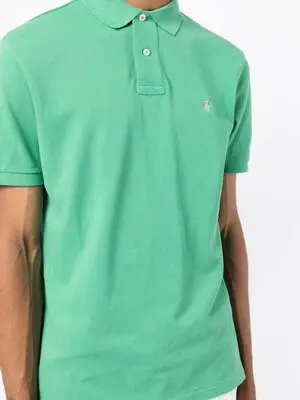 Polo Ralph Lauren Embroidered-logo Short-sleeve Polo Shirt - Green