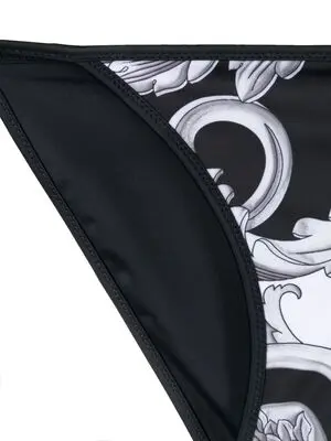 Versace Baroque Pattern-print Bikini Bottoms