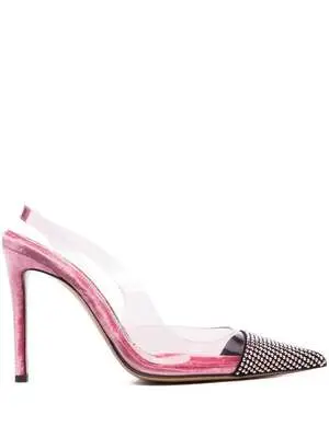 Alexandre Vauthier Rhinestone-embellished Slingback Pumps - Pink