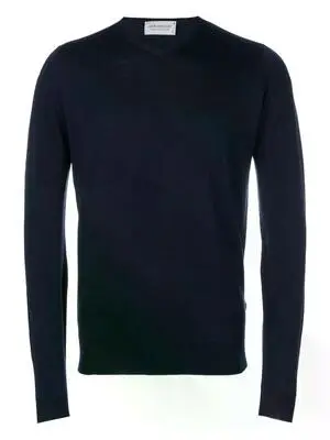 John Smedley Shipton V-neck Sweater - Blue
