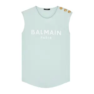 Balmain Logo Cotton Tank