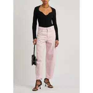 WANDLER Chamomile Light Barrel-leg Jeans