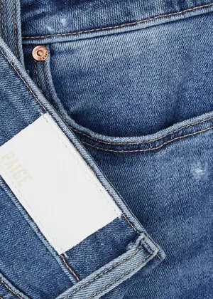 Paige Anessa Cropped Wide-leg Jeans - Blue