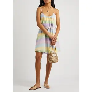 Olivia Rubin Babette Striped Cotton Mini Dress 10