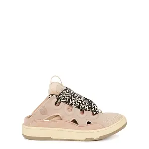 LANVIN Curb Pink Panelled Mesh Mule Sneakers