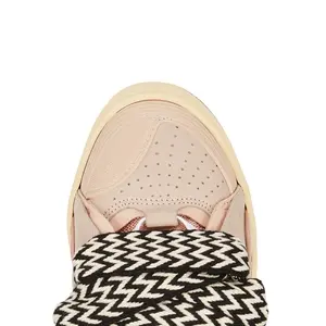 LANVIN Curb Pink Panelled Mesh Mule Sneakers