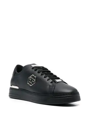 Philipp Plein Hexagon Leather Low-top Sneakers