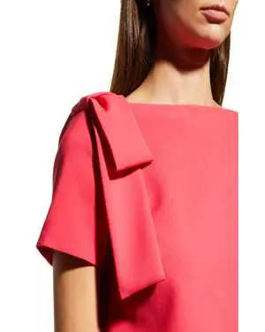 Carolina Herrera Bow Detail Shift Dress - Azalea